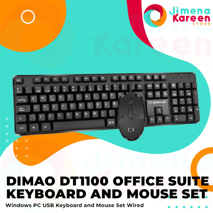 DIMAO DT1100 Office Suite Keyboard and Mouse Combo Set | Lazada PH
