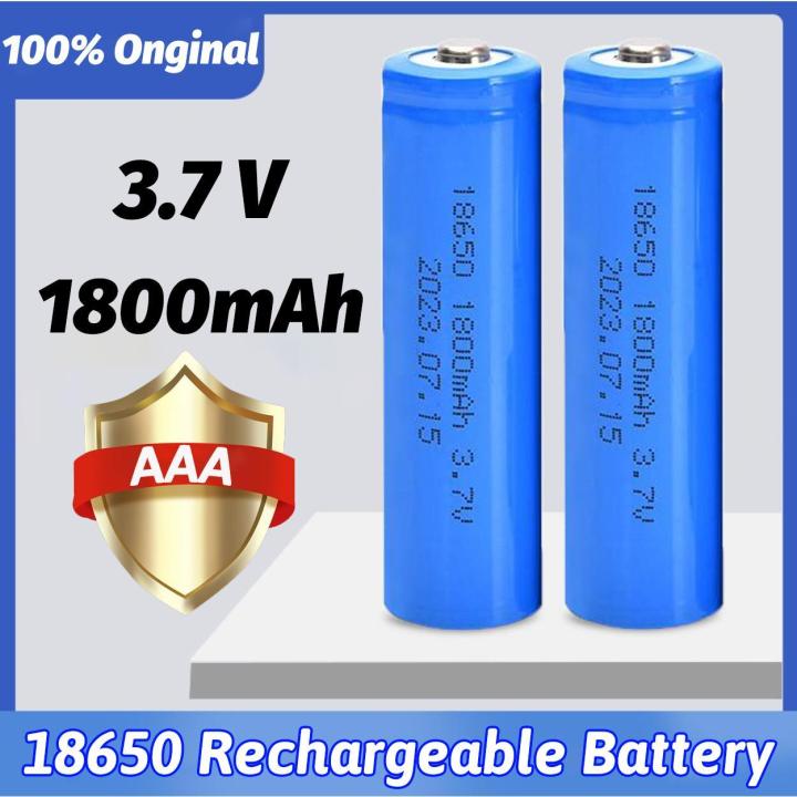 18650 Original Battery Rechargeable Battery 3.7v 1800mah for Flashlight Mini Fan Li-Ion Battery ...