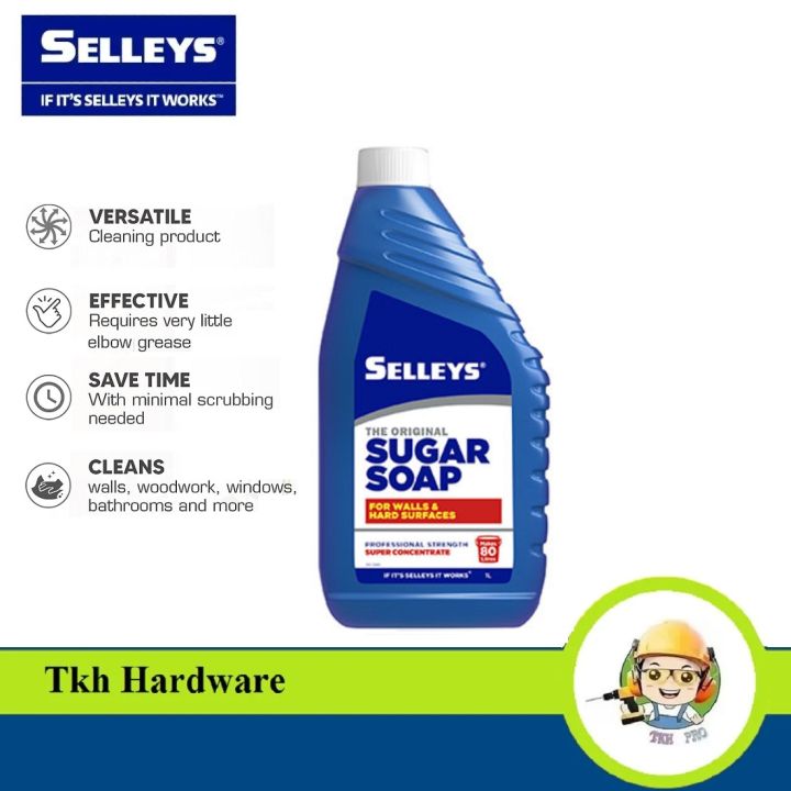 SELLEYS Sugar Soap 750ml Grease & Grime Cleaner for Kitchen Bathroom ...