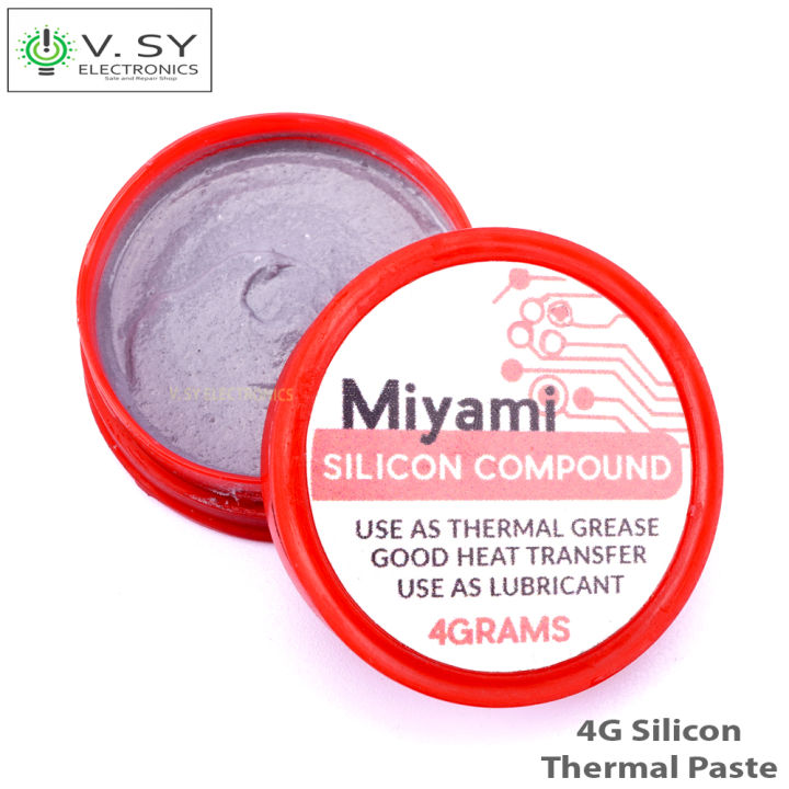 Miyami Silicon Thermal Paste Compound 4G Silicone Grease Lubricant Heat ...