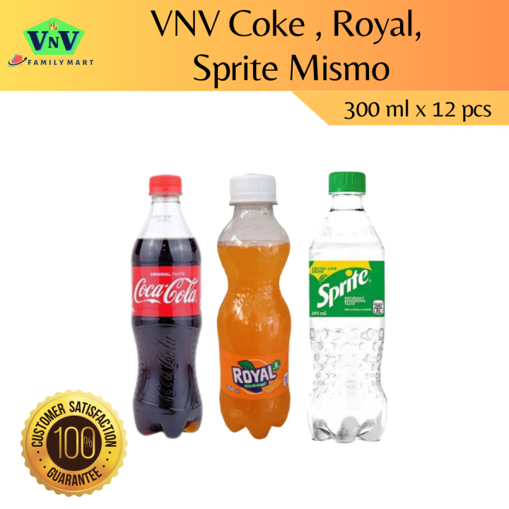 VNV COKE, ROYAL, SPRITE MISMO 300ml x 12 pcs | Lazada PH
