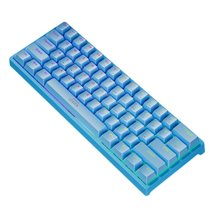 Red Switch Mechanical Gaming Keyboard 61 Keys USB Wired RGB Backlight ...