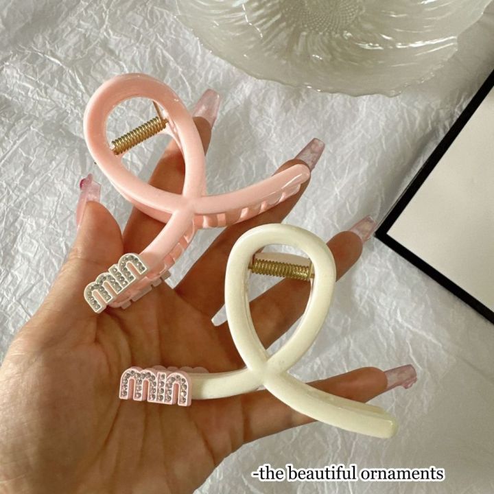 DFGY พลอยเทียมเทียม กิ๊บติดผมรูปตัวอักษร เกาหลีแบบเกาหลี ใหญ่มากๆ คว้า ...