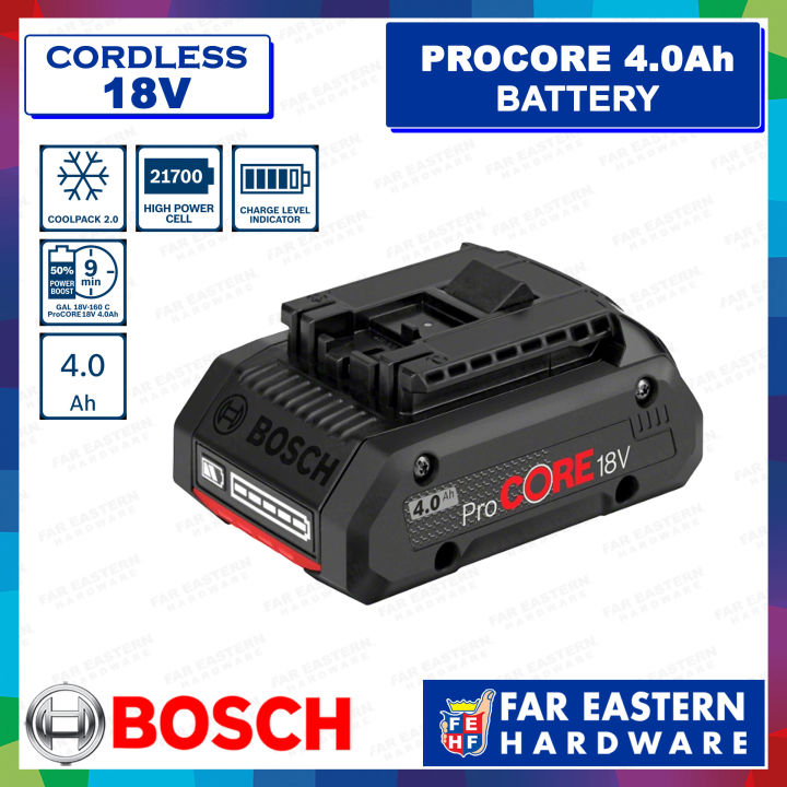 BOSCH Procore 18V 4.0Ah Battery FAR EASTERN HARDWARE PT18 | Lazada PH