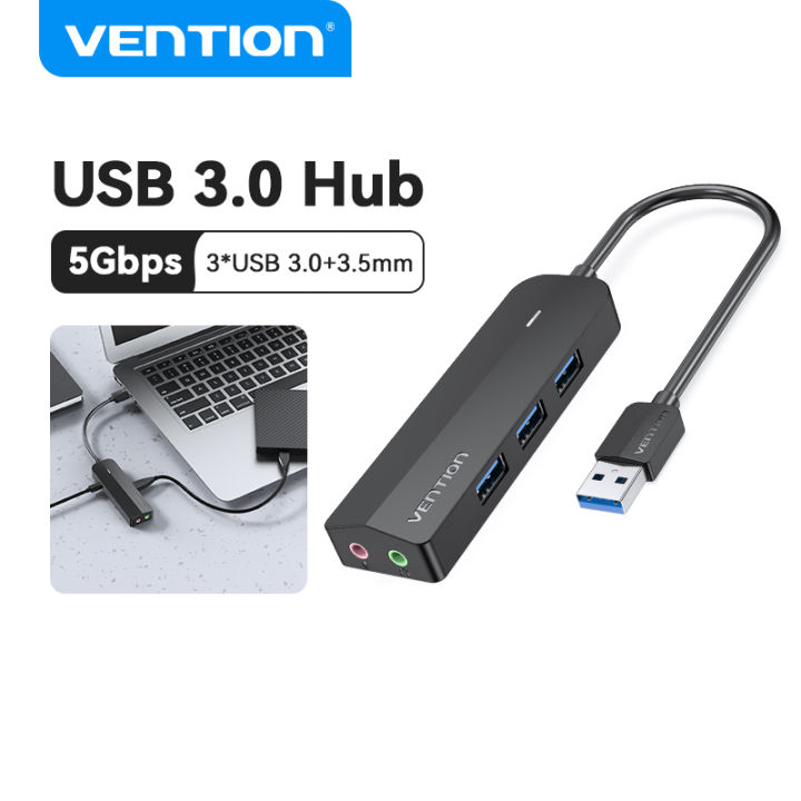 Vention USB Hub hubs 3 5mm Microphone female extender multi usb port ...