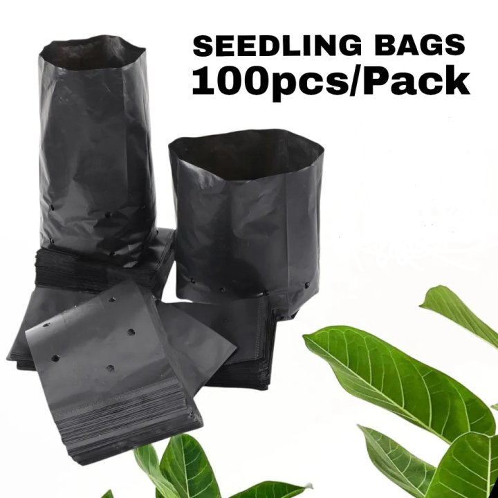 100pcs Plastic Seedling bag /plants Grow Bag / Planters bag for plants ...