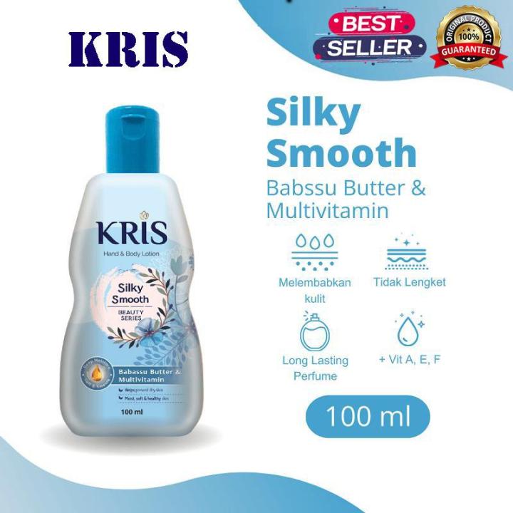 KRIS Hand and Body Lotion Plus Multivitamin SILKY SMOOTH BIRU 100ML ...