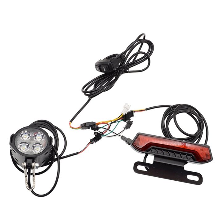 E-Bike Front Brake Rear Light Taillight Set 24V 36V 48V Ebike Headlight ...