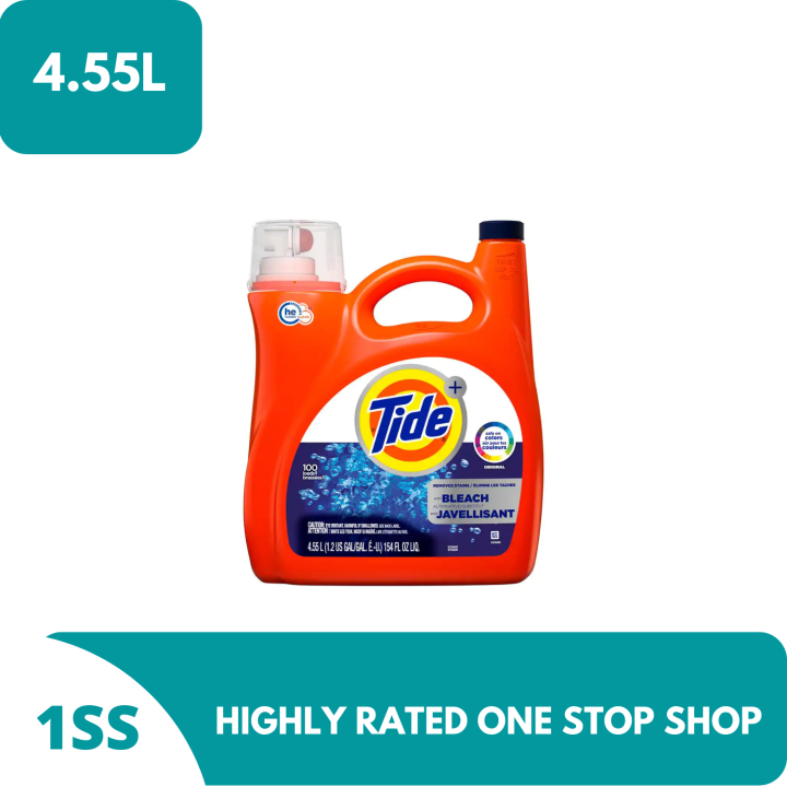 Tide Plus Bleach Alternative Liquid Laundry Detergent, Original Scent ...