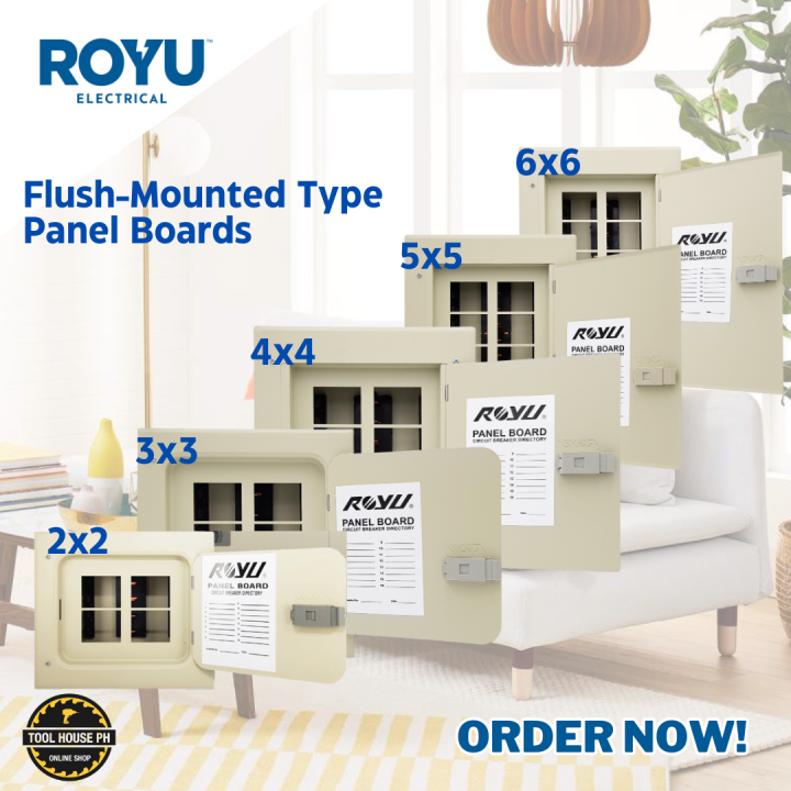 ROYU Flush-Mounted Type Panel Boards / Panel Box for breaker 2x2 3x3 ...