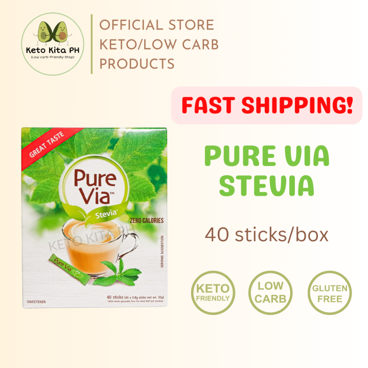 Pure Via Stevia - Sugar Substitute - Baking Products | Keto| Low Carb ...