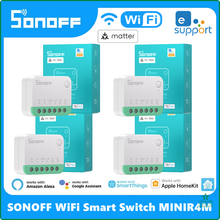 [Ogugu] SONOFF MINIR4M Matter Extreme สวิตช์อัจฉริยะแบบไร้สายมากรีเลย์ ...