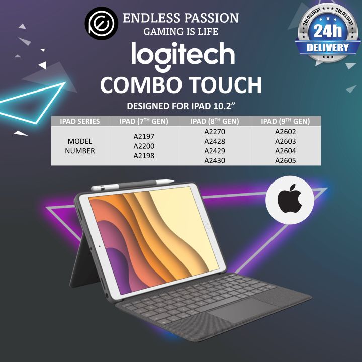 Logitech Combo Touch for iPad 10.2 inch (7th, 8th and 9th generation ...