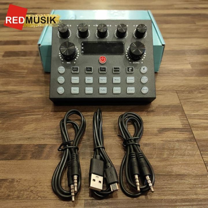 Mixer USB External Sound Card Bluetooth Amplifier Live Broadcast V8s ...