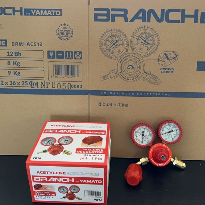 Regulator Acetylene Las Crown BRANCH BRW-AC512 Welding Tabung Asetilin ...