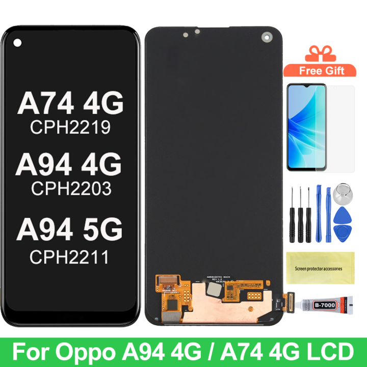 TFT For Oppo A94 4G 5G / A74 4G CPH2219 CPH2203 LCD Display Touch Screen with Frame Digitizer ...