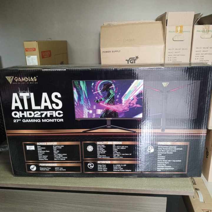 GAMDIAS MONITOR ATLAS QHD27FIC FLAT IPS 180HZ | Lazada PH