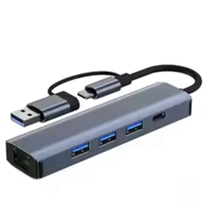 USB-C to USB-A Multiport Adapter Type HUB USB 3.0 Data Transfer Gigabit ...