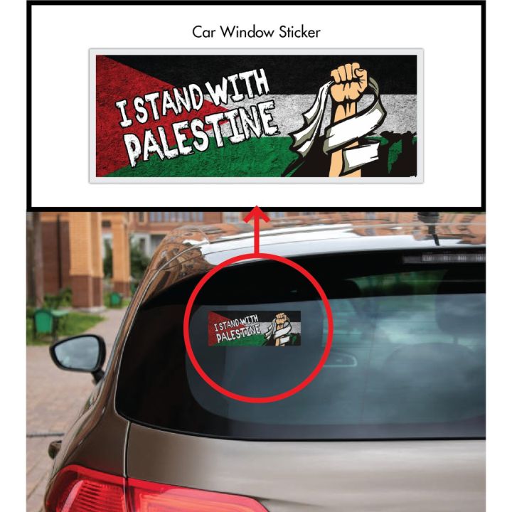 Sticker Kereta dan Motor Free Palestine Gaza, Stand with Palestine ...