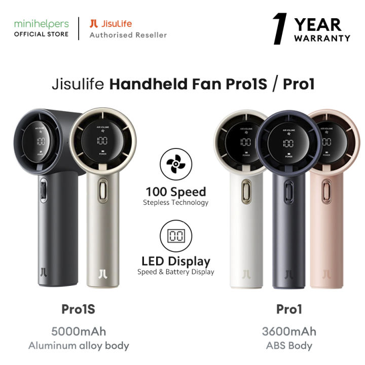 JISULIFE Handheld Fan Pro1S (5000mAh) / Pro1 (3600mAh) Mini ...