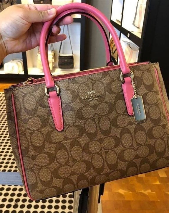 Guaranteed Original Coach Surrey Carryall Satchel Crossbody Bag In ...