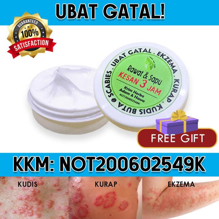 Ubat Gatal Krim Herba (Free Gift) 100% Asli Ubat Traditional Gelenggang ...