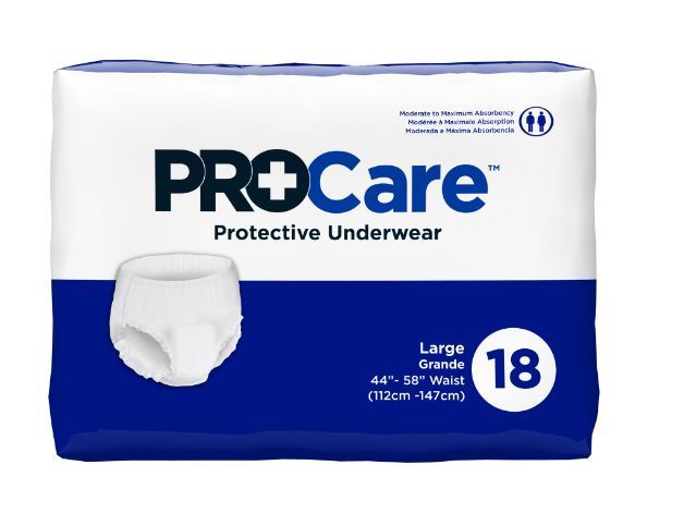 ProCare adult diaper Disposable Underwear Pull On with Tear Away Seams ...