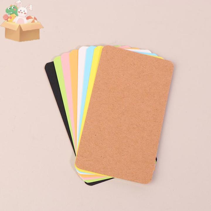 CHIDI 100Pcs Box Kraft Paper Card Double Sided Word Card Blank Business ...