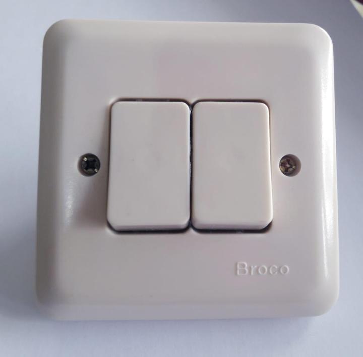 Sakelar Engkel 2 Saklar Lampu rumah Seri 2tombol Broco Broko Tanam ...