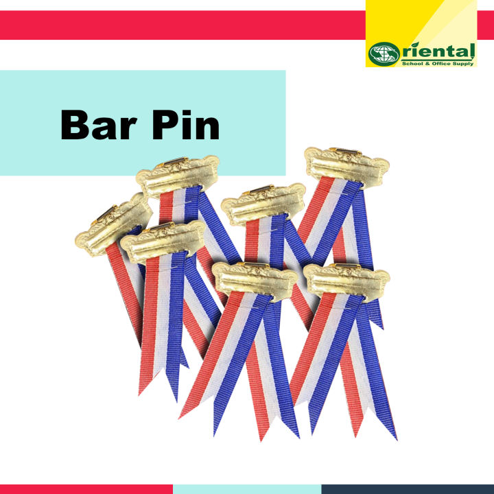 Graduation Gold Bar Pin with Red, Blue and White Lace - Sold per piece ...