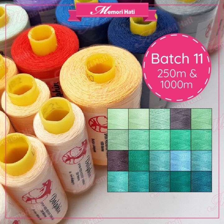 1pc 250m & 1000m Dolphin Sewing Threads / Benang Jahit Biasa / Batch 11 ...