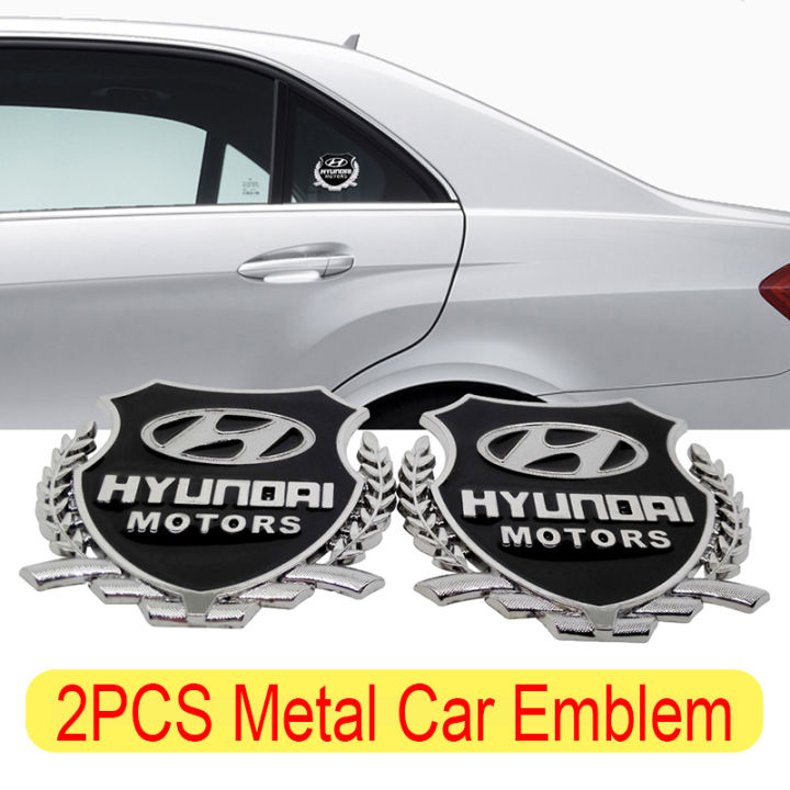 2Pcs Silver Car Fender Window Sticker Emblem Auto Rear Trunk Badge ...