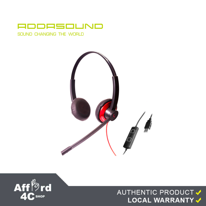 Addasound Epic 512 Binaural Headset with Double Microphone Noise ...