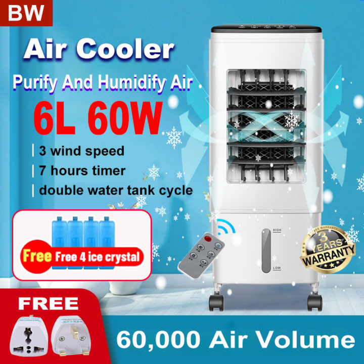 （3 Years Warranty）🔥Best Seller 6L Evaporative Air Cooler Aircond 60W ...