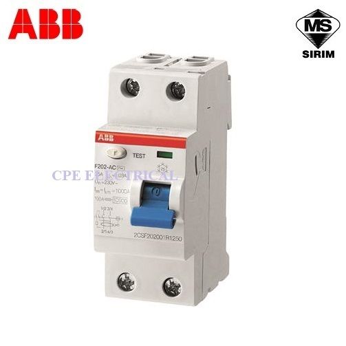 ABB F202 25A 2P 10mA ELCB RCCB Made in ITALY | Lazada