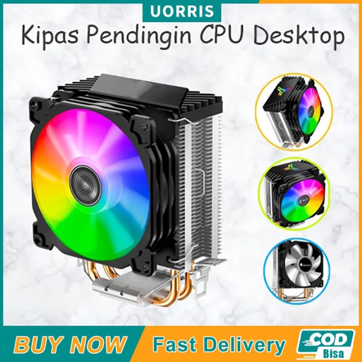 Pendingin CPU INTEL Lga1700 1200115X AM4 AM4 2 Saluran Udara Panas 9cm ...