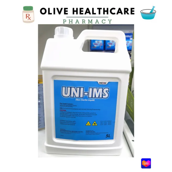 UNI-IMS Industrial Methylated Spirit 96% Denatured Alcohol 5L [ EXP 3/ ...