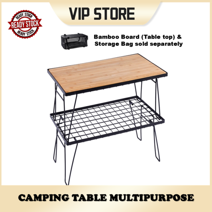 VIP Multipurpose High Quality Camping Black Steel Table Stacking ...