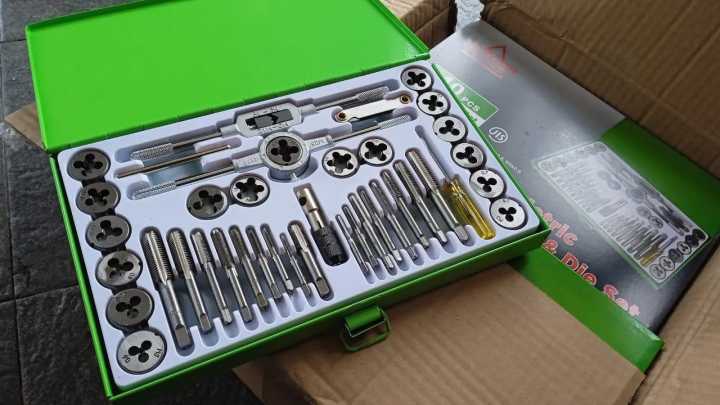 40PCS MATA HAND TAP TAPS AND DIE DIES SENAI DRAT SET 40 PCS YUKIDO PRO | Lazada Indonesia