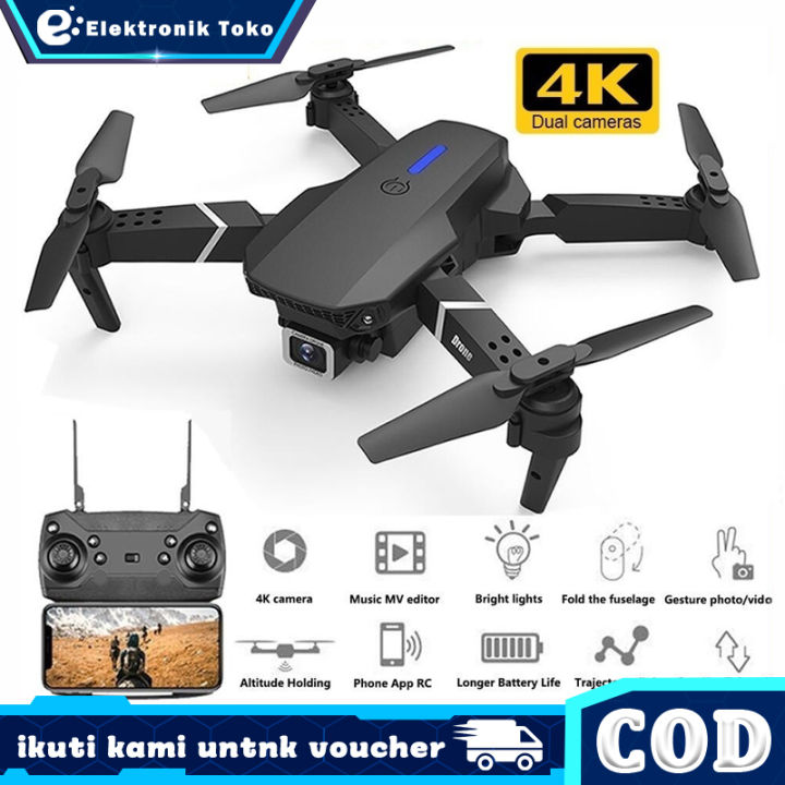 Drone E88 Pro 4k Hd Dual Camera Shoot Original Indoor Outdoor Drone
