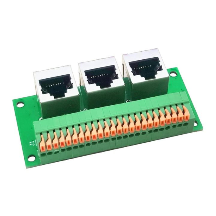 RJ45 Female Breakout Board,Solderless RJ45 to 8Pin Quick Spring ...