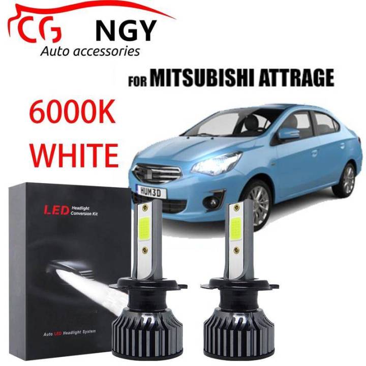 {hot} 6000K white LED Headlight Bulbs (40w) set of 2 for Mitsubishi ...