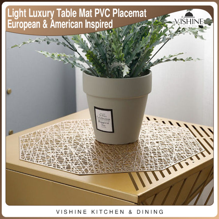 VISHINE Place Mat For Dining Table European-American Light Luxury Table ...