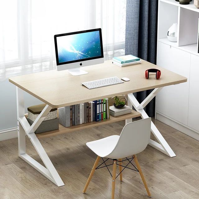Solid Wood Working Table Study Table for Student Adult Computer Desk ...