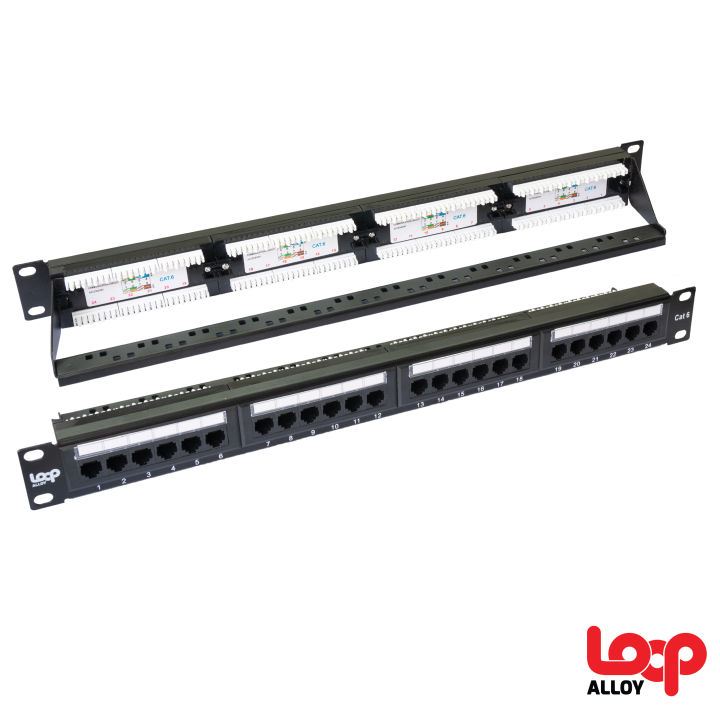 Loop Alloy Patch Panel 24 Port / CAT 6 with wire manager | Lazada PH