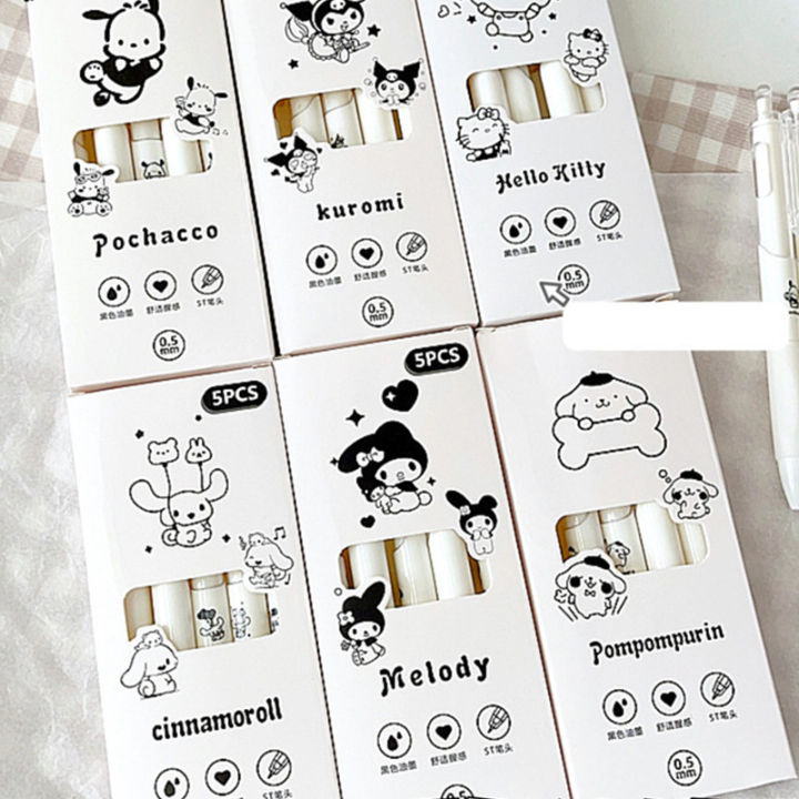 SANRIO ชุดปากกาหมึกเจล 0.5 มม. ลายการ์ตูน Kuromi Mymelody แห้งเร็ว ...