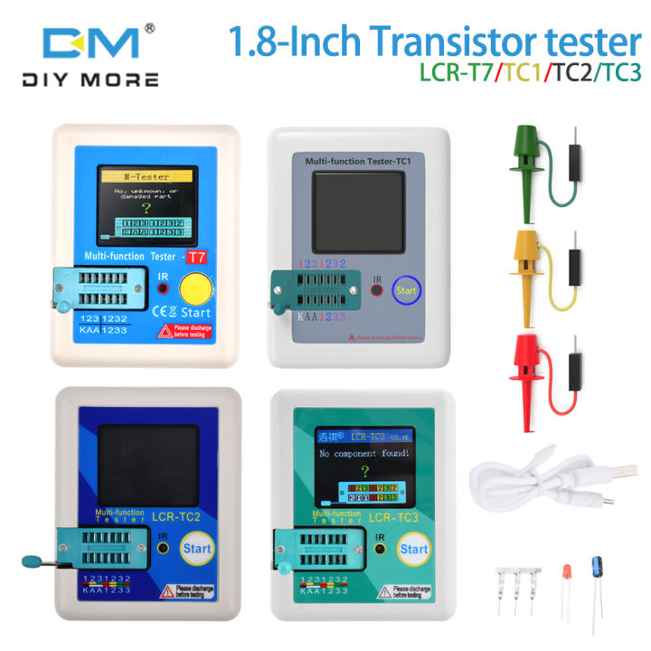 diymore 1.8 inch LCR-T7/TC1/TC2/TC3Màn hình màu TFT Đa chức năng Backlit Transistor vạn năng ...