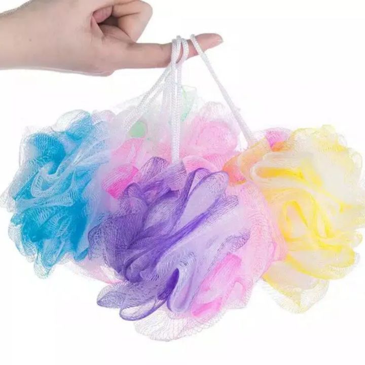 Spon Mandi Berkualitas Shower Puff / Rainbow - Random Color 1 PCS ...
