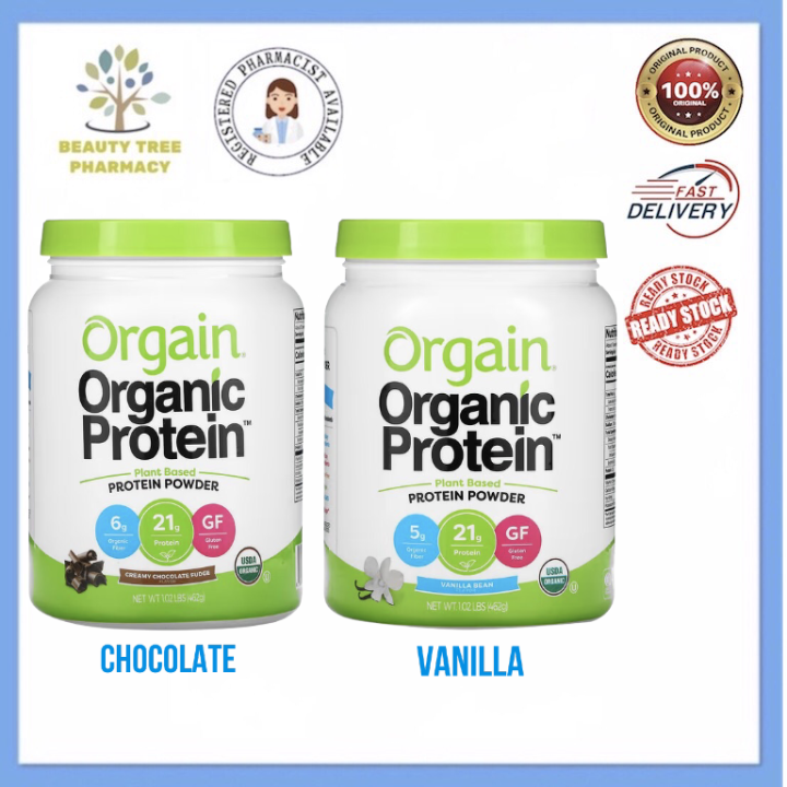 Orgain Organic Protein Powder Plant Based Vanilla Bean / Creamy ...