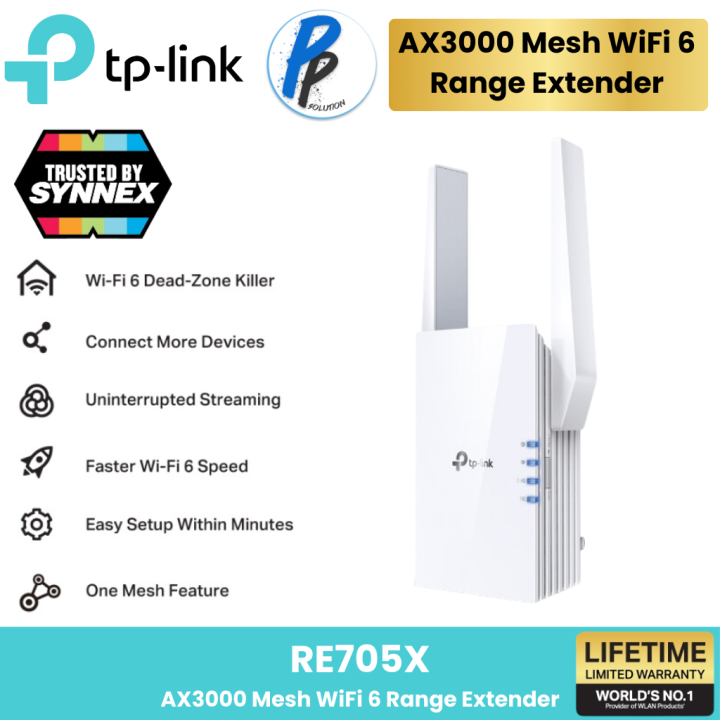 TP-Link RE705X AX3000 Mesh WiFi 6 Range Extender อุปกรณ์ขยายสัญญาณ แรงเต็มสปีด กับเทคโนโลยี ...